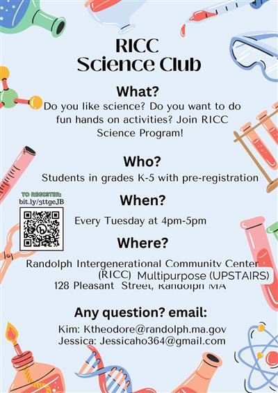 Randolph Community Programs: RICC Science Club