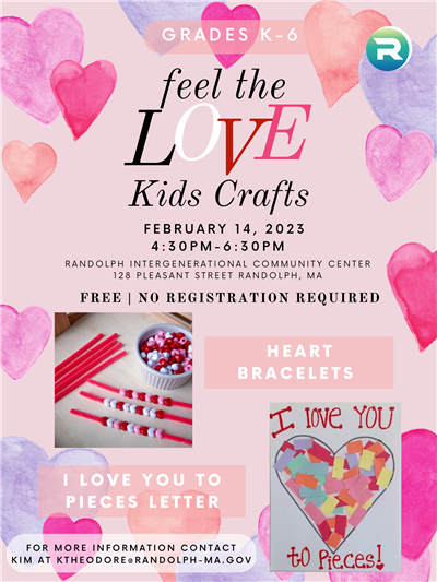 Randolph Community Programs: Kids Craft Time | Valentine's Day